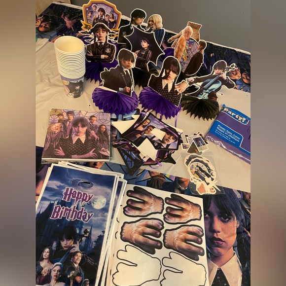 Party Supplies | Wednesday Addams From The Addams Family Themed Party ...